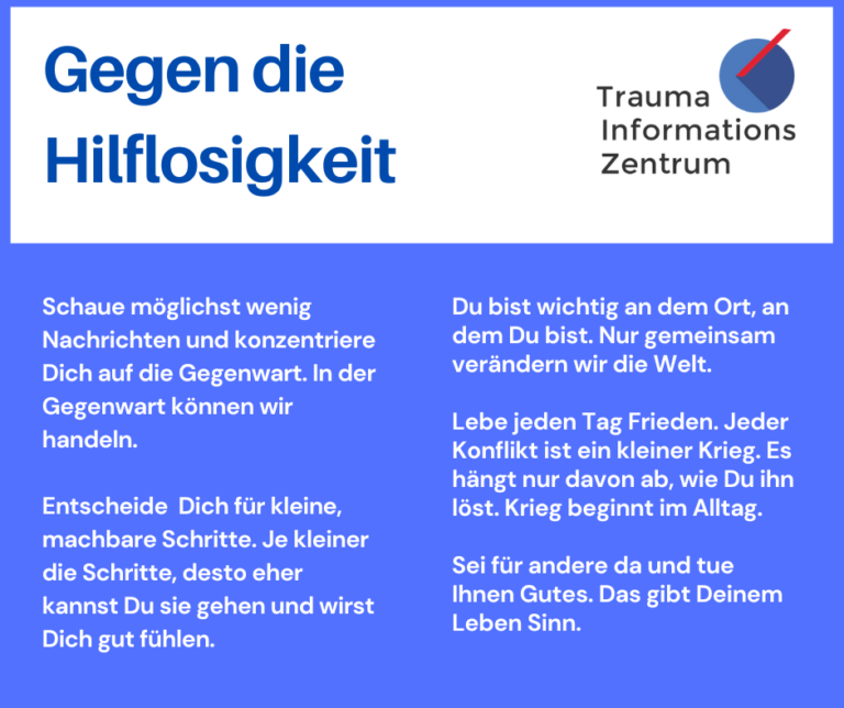 Hilflosigkeit – Trauma-Informations-Zentrum